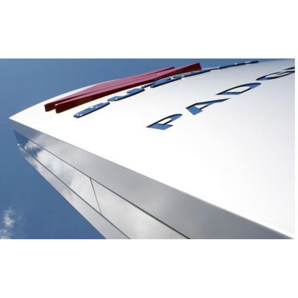 White Gloss / Matt Aluminium Composite 8 x 4 x 3mm