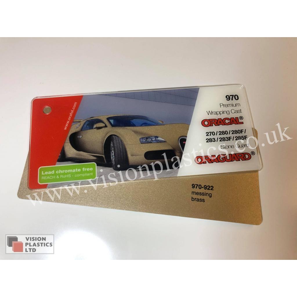 1520mm Wide Oracal 970 Rapid Air Premium Wrapping Cast Vinyl - Brass 922