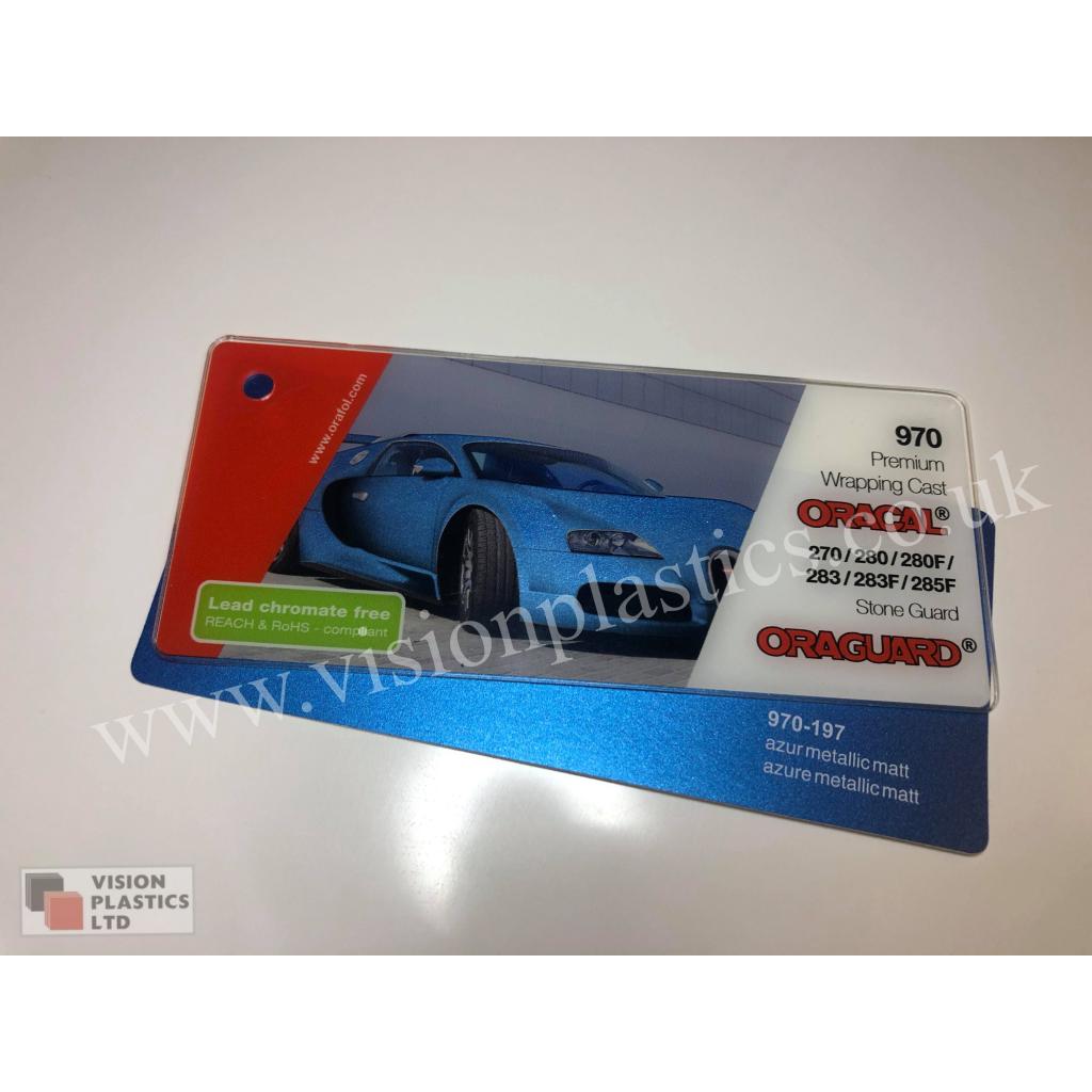 1520mm Wide Oracal 970 Rapid Air Premium Wrapping Cast Vinyl - Azure ...
