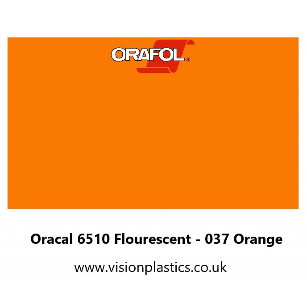 630mm Wide Oracal 6510 Fluorescent Cast 037 Orange Vinyl