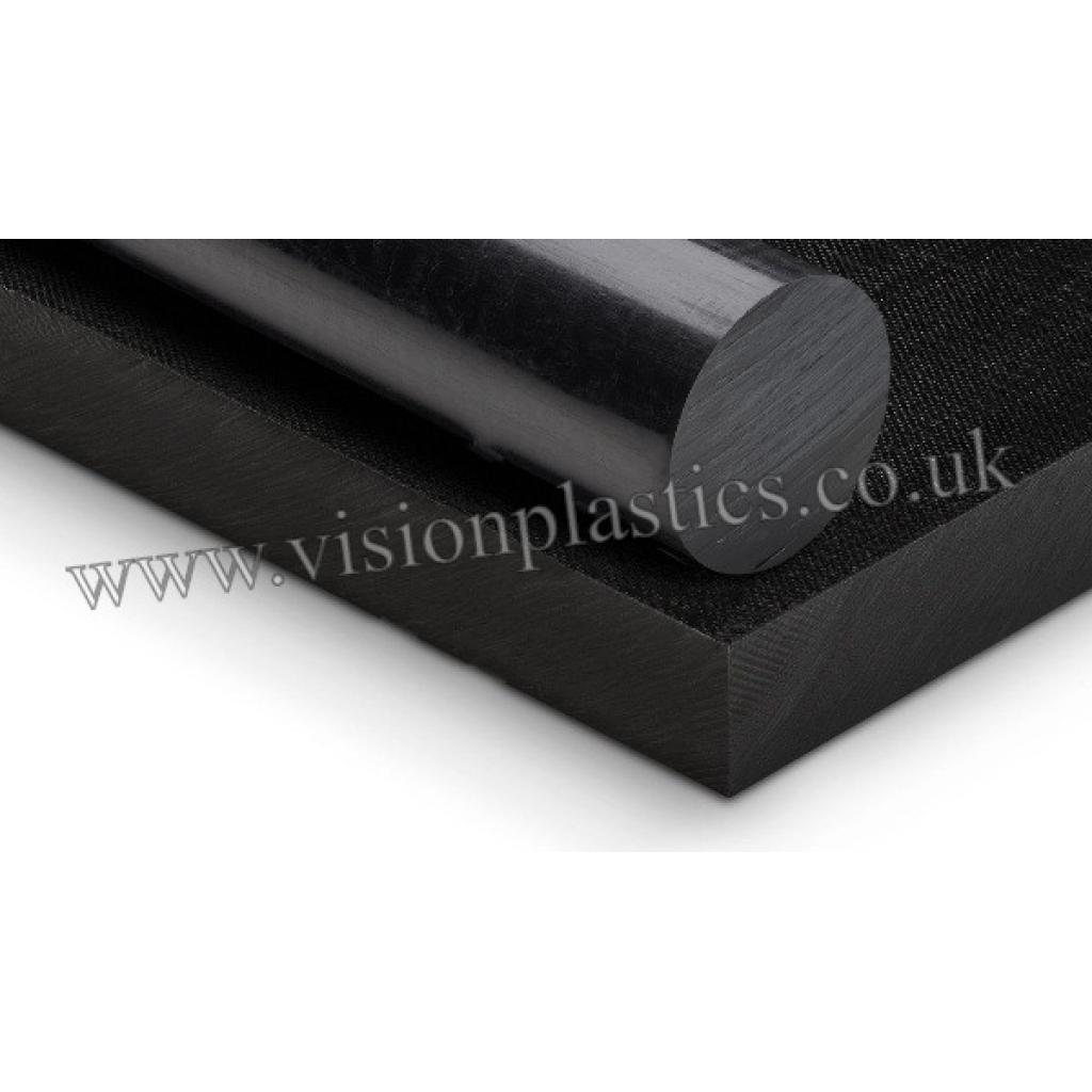 Black Nylon 66 Extruded Rod Options