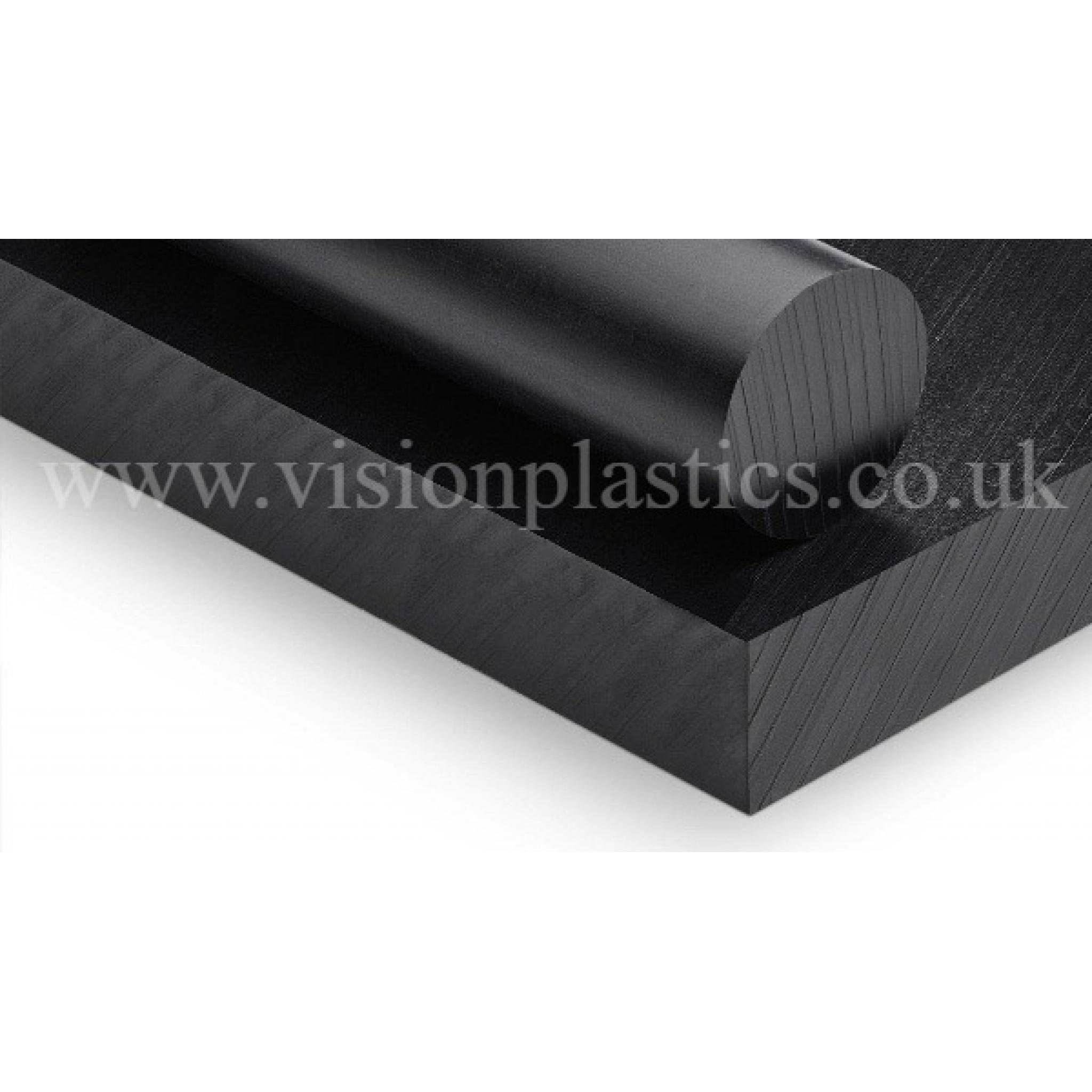 15mm Thick Black PE1000 Pressed & Planed Polyethylene Sheet 2000mm x ...